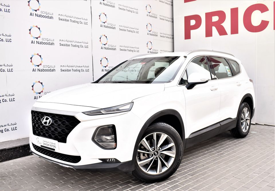 Used Hyundai Santa Fe AED 1400PM BASIC 2WD 2.4 GCC DEALER WARRANTY 2019 ...
