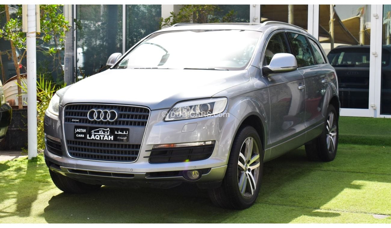 Used Audi Q7 2009 GCC model, silver color, saffron interior, leather panorama, cruise control ...