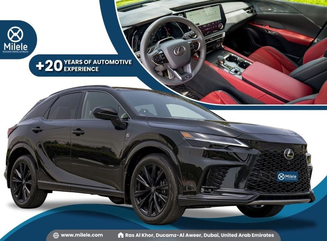 New Lexus RX 500h 2.4L HYBRID - BLACK: F SPORT STYLING, HUD, PANORAMIC ...