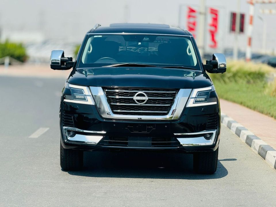 Used Nissan patrol 2023 RHD black 7seaters petrol engine black colour ...