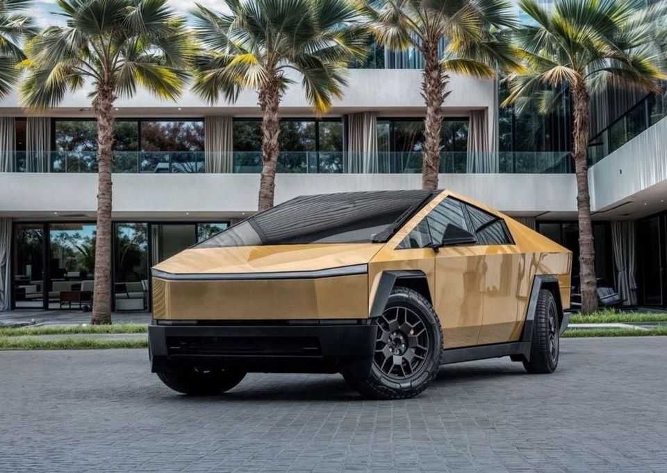 New Tesla Cybertruck | 9,792 P.M | 0% Downpayment | 24 Carat Gold ...