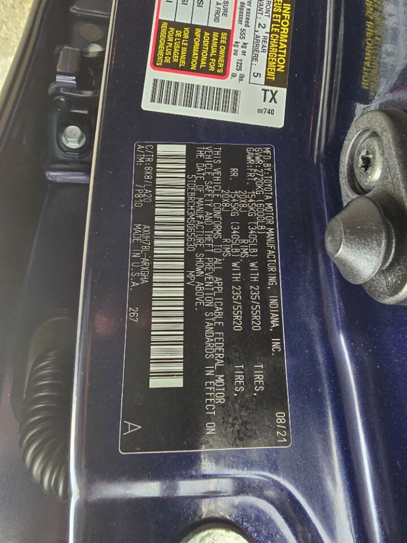 Used Toyota Highlander 2021 model Hybrid Platinum Paranomic roof , 360 ...