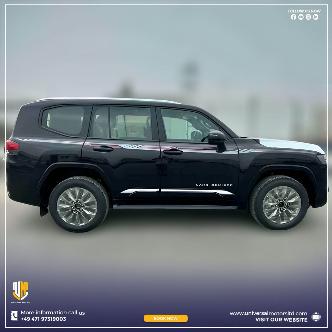 جديدة تويوتا لاند كروزر Toyota Land Cruiser Ax Mid (A) Diesel-LC300 GX-R V6D 3.3L (ACC) 10AT ...