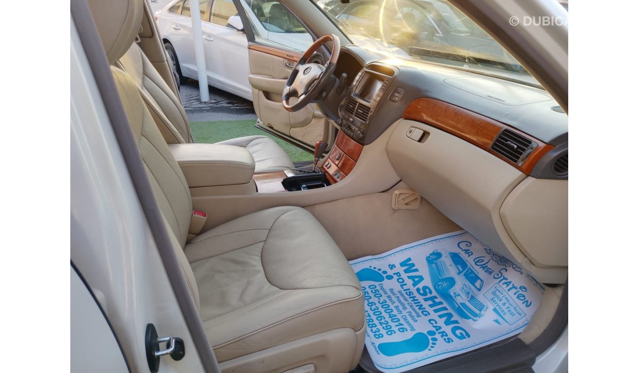 Used Lexus LS 430 American import white color inside beige 1/2 ultra ...